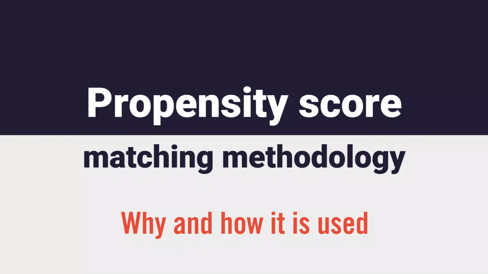 Propensity Score Matching Methodology Why And How It Is Used Video Propensity Score Matching Methodology Why And How It Is Used Video
